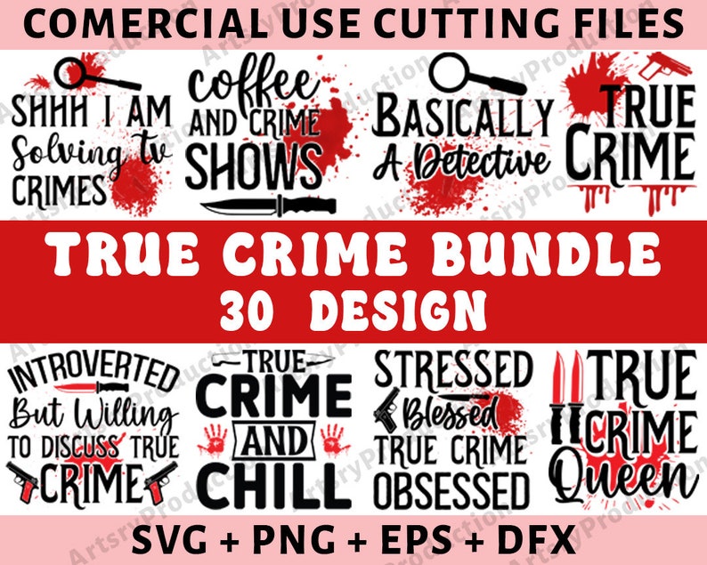 True Crime Sublimation Bundle True Crime Bundle Mystery Png - Etsy
