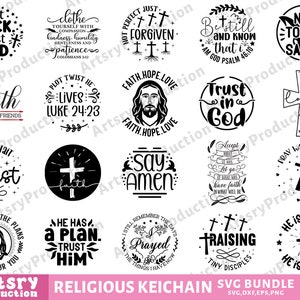Religious Keychain Svg Bundle, Bible Verse Svg, Christian Svg ...