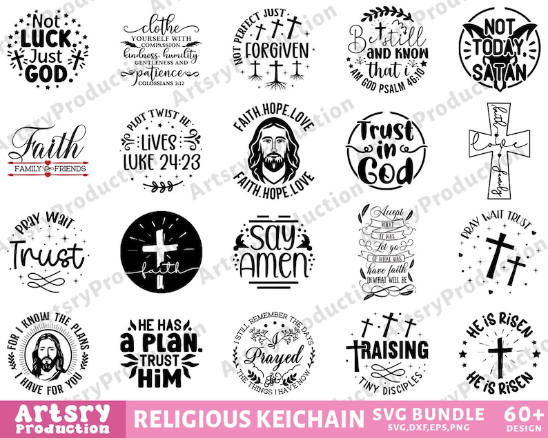 Religious Keychain Svg Bundle, Bible Verse Svg, Christian Svg ...