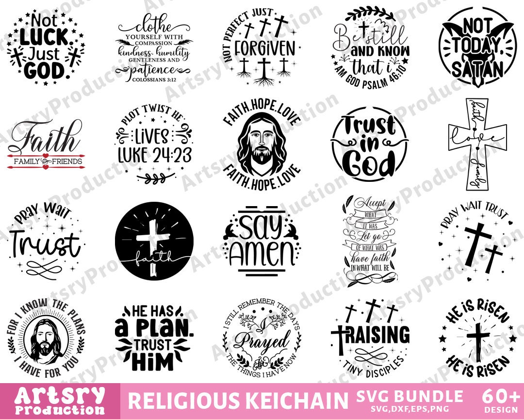 Religious Keychain Svg Bundle, Bible Verse Svg, Christian Svg ...