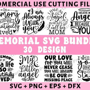 Memorial Svg Bundle, Bereavement Svg, Memorial Quotes Svg, Sympathy Svg ...