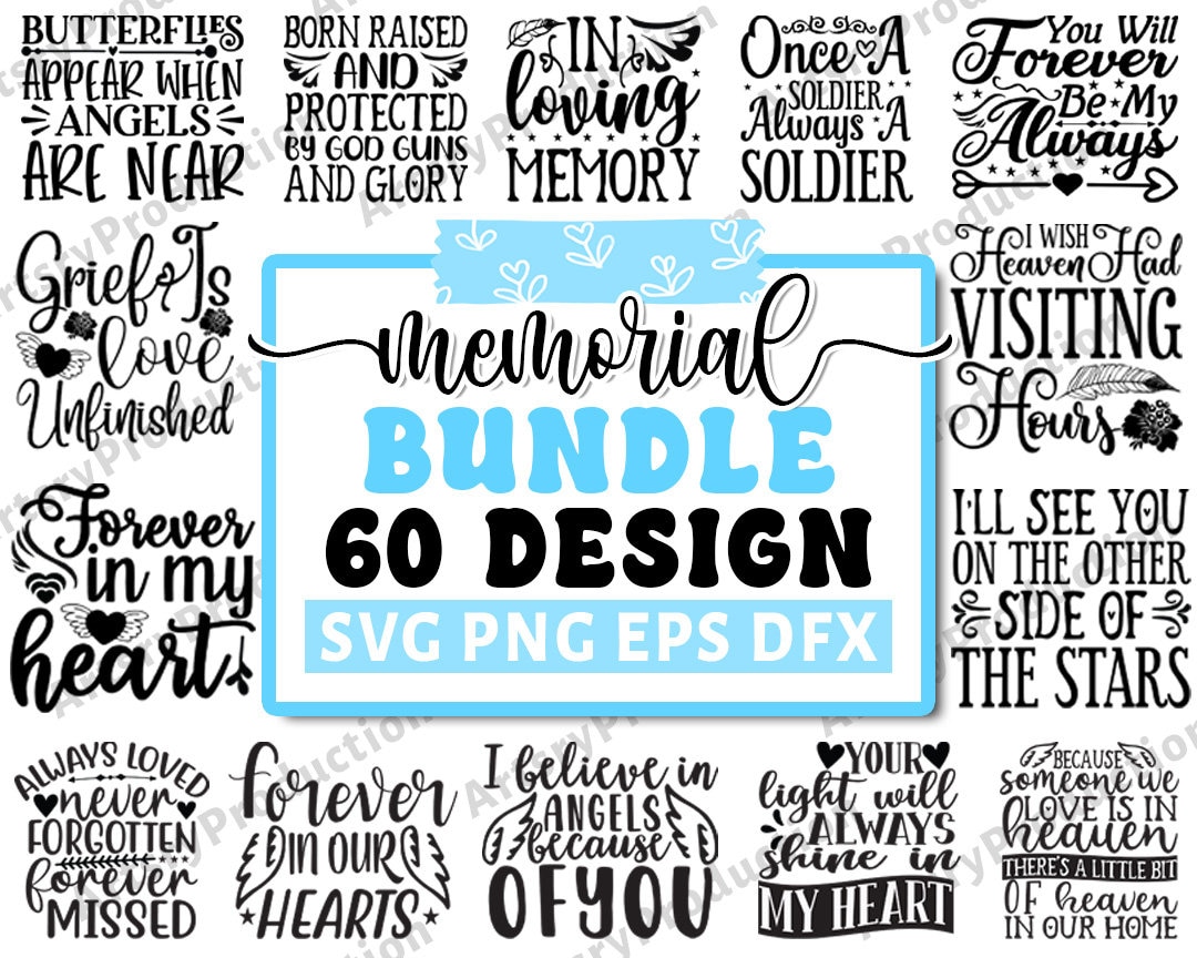 Memorial Svg Bundle, Bereavement Svg, Memorial Quotes Svg, Sympathy Svg ...