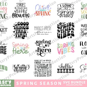 Spring Svg Bundle, Easter Svg Bundle, Welcome Spring Svg, Spring Svg, Happy Easter Svg, Easter ...