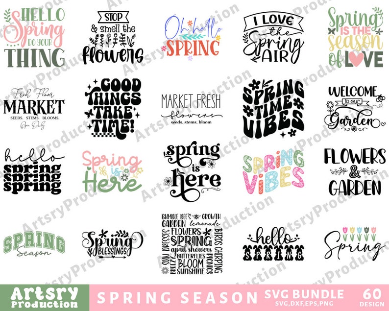 Spring Svg Bundle, Easter Svg Bundle, Welcome Spring Svg, Spring Svg ...