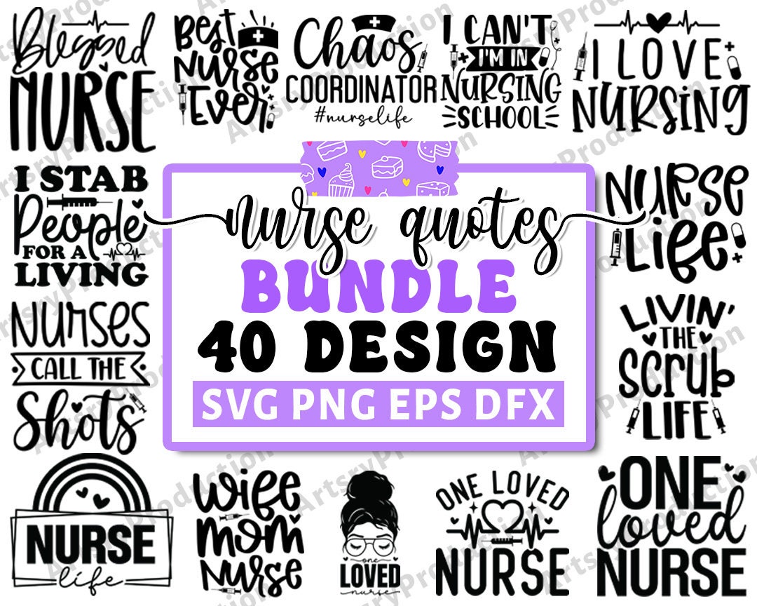 Nurse SVG Bundle Nurse Quotes SVG Doctor Svg Nurse - Etsy