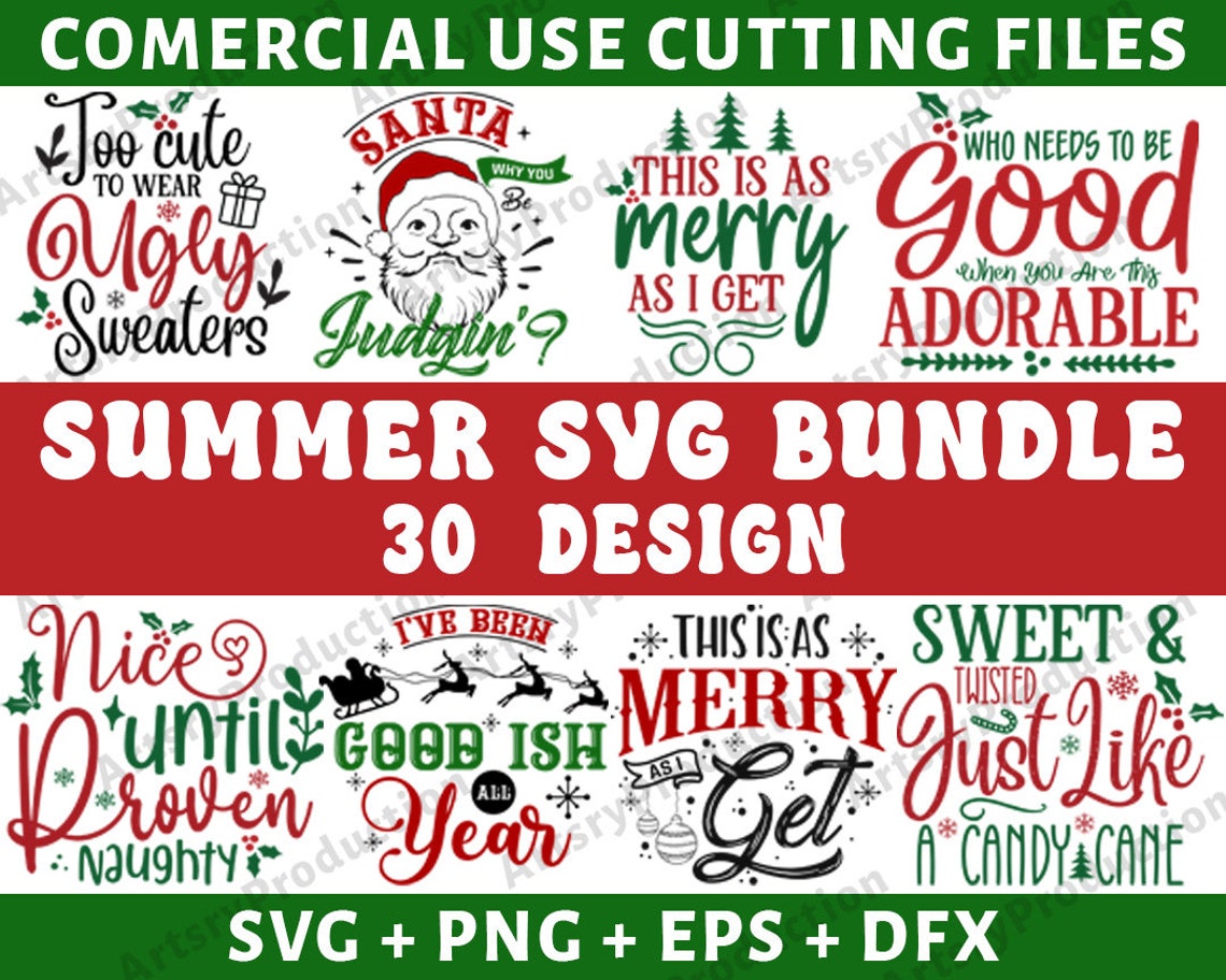 Funny Christmas SVG Bundle, Christmas Sign Svg , Merry Christmas Svg ...