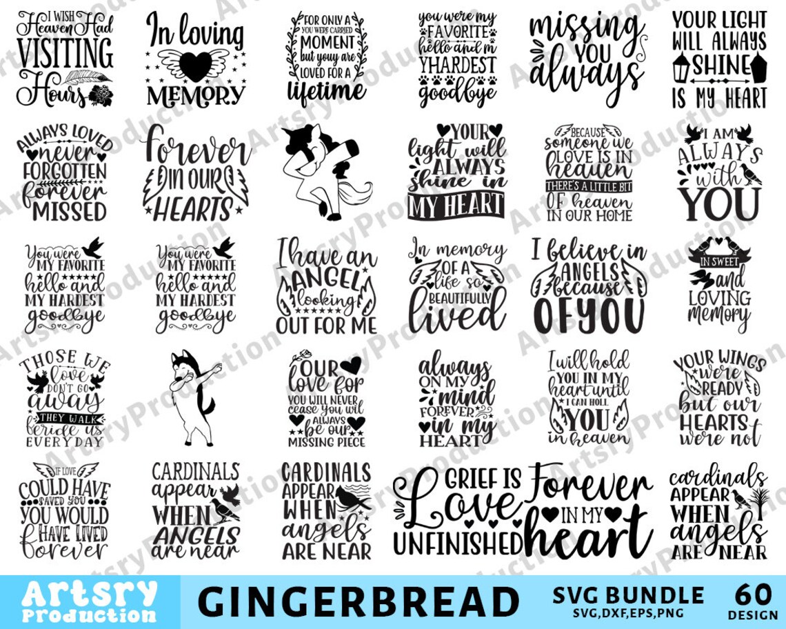 Memorial Svg Bundle, Bereavement Svg, Memorial Quotes Svg, Sympathy Svg ...