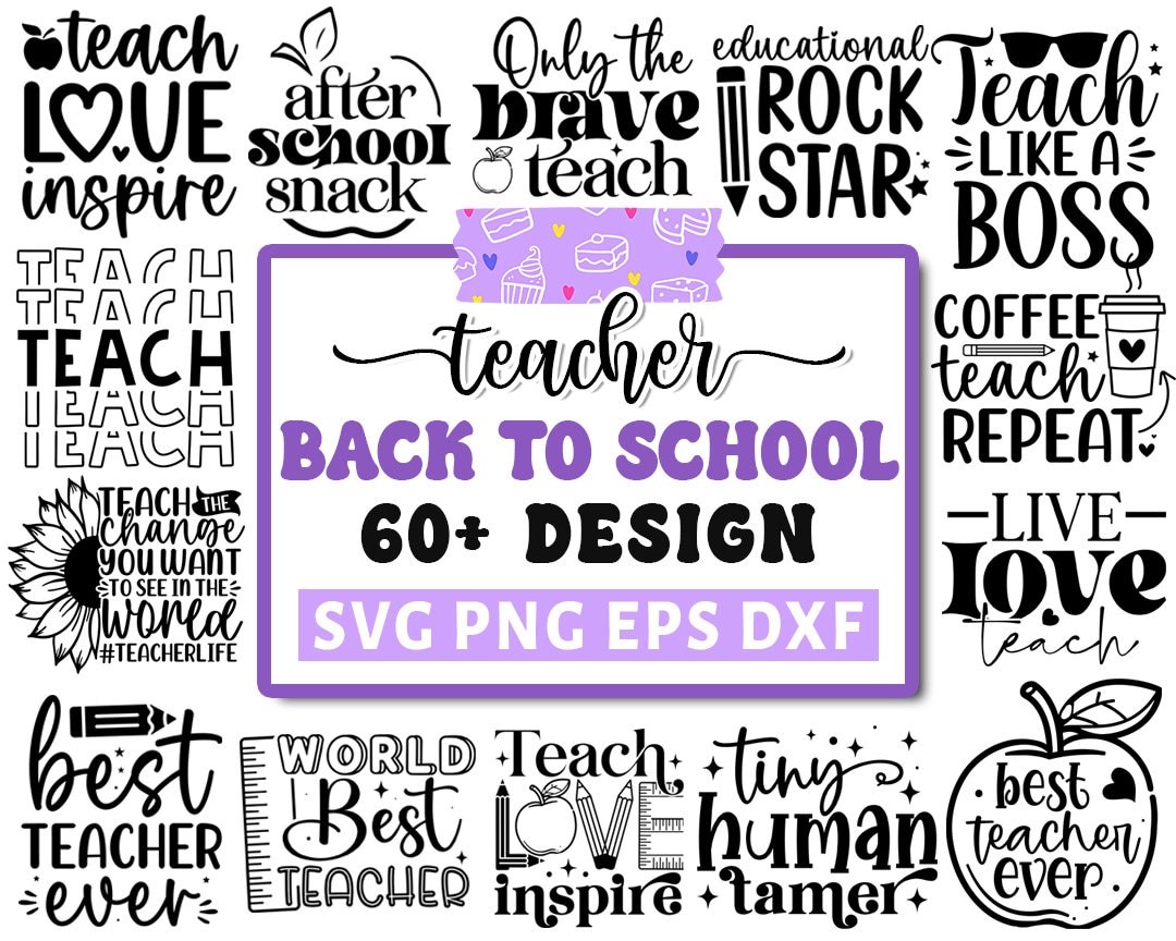 Teacher Back to School Svg Bundle, Teacher Appreciation Svg, Teacher ...