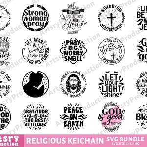 Religious Keychain Svg Bundle, Bible Verse Svg, Christian Svg ...