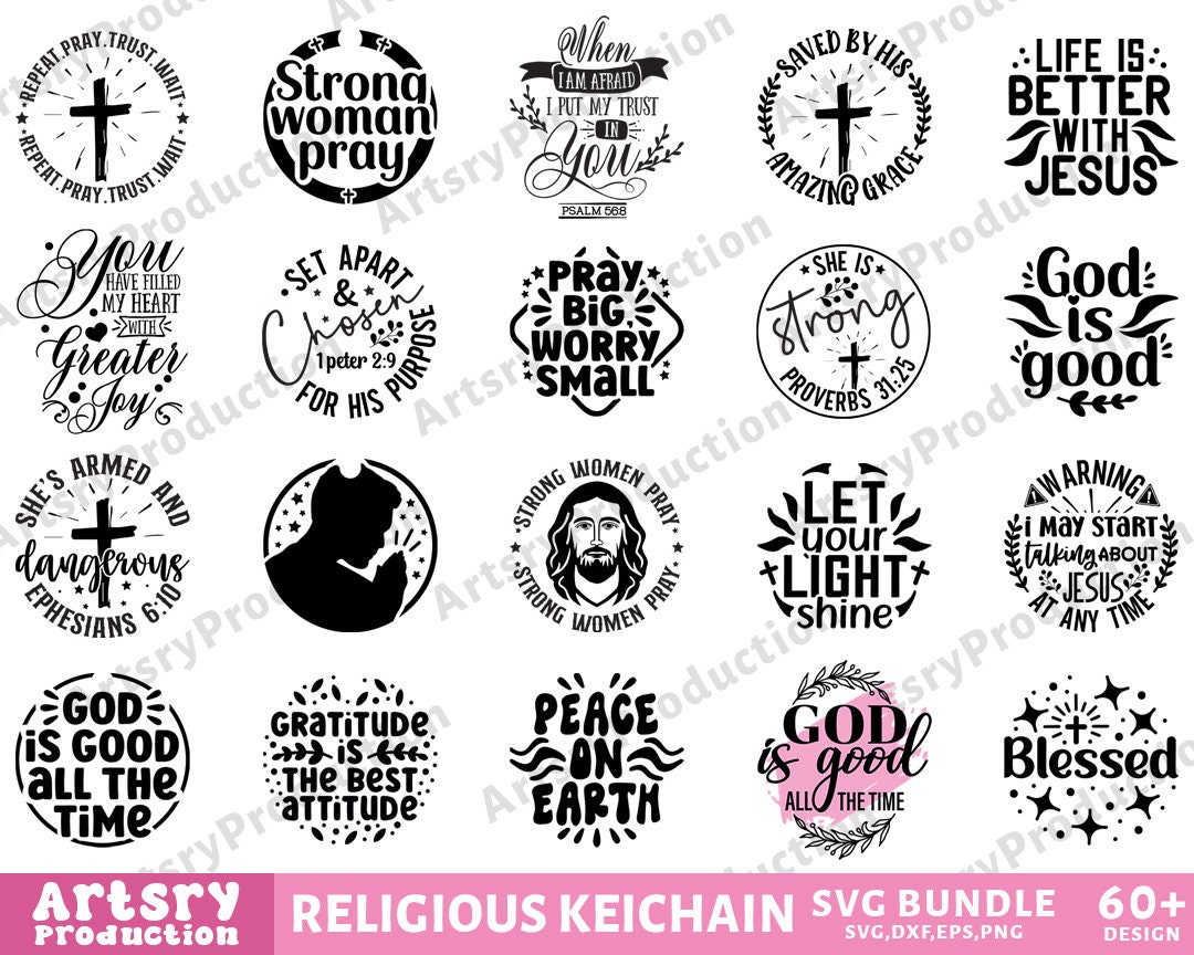 Religious Keychain Svg Bundle, Bible Verse Svg, Christian Svg ...
