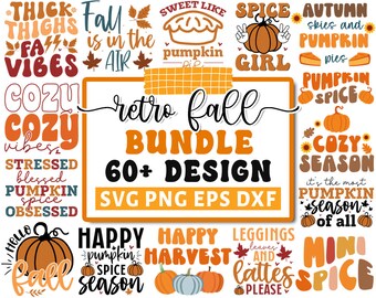 Fall Autumn Svg Bundle, Pumpkin Svg, Fall Svg, Autumn Svg, Thanksgiving ...