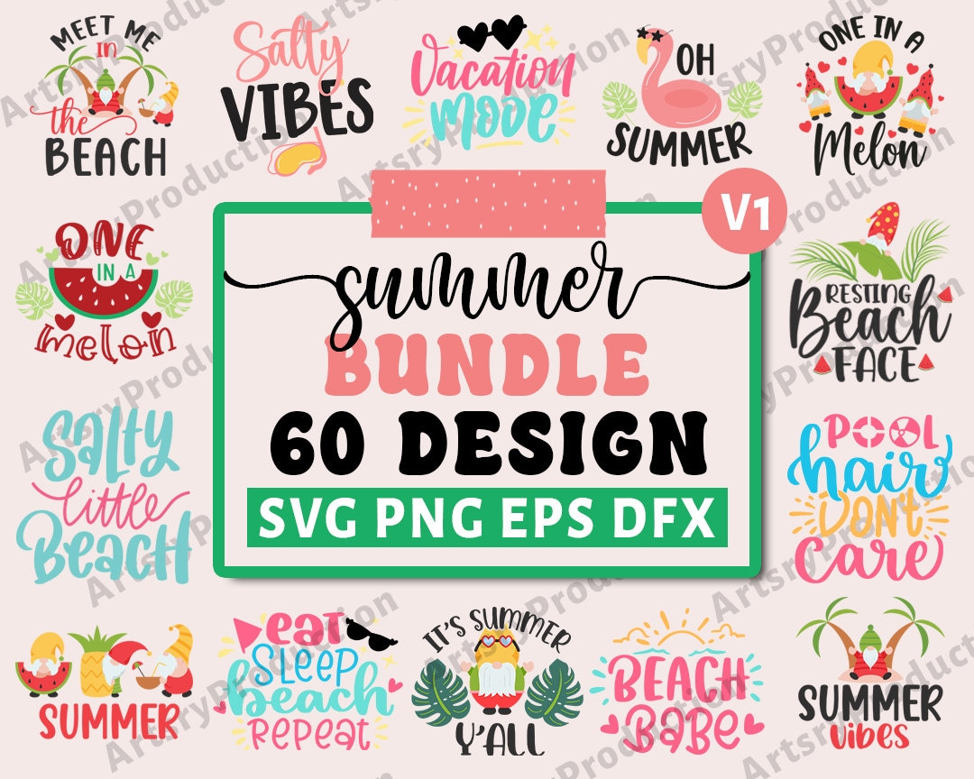 Summer Svg Bundle, Beach Svg, Summertime Svg, Funny Beach Quotes Svg ...