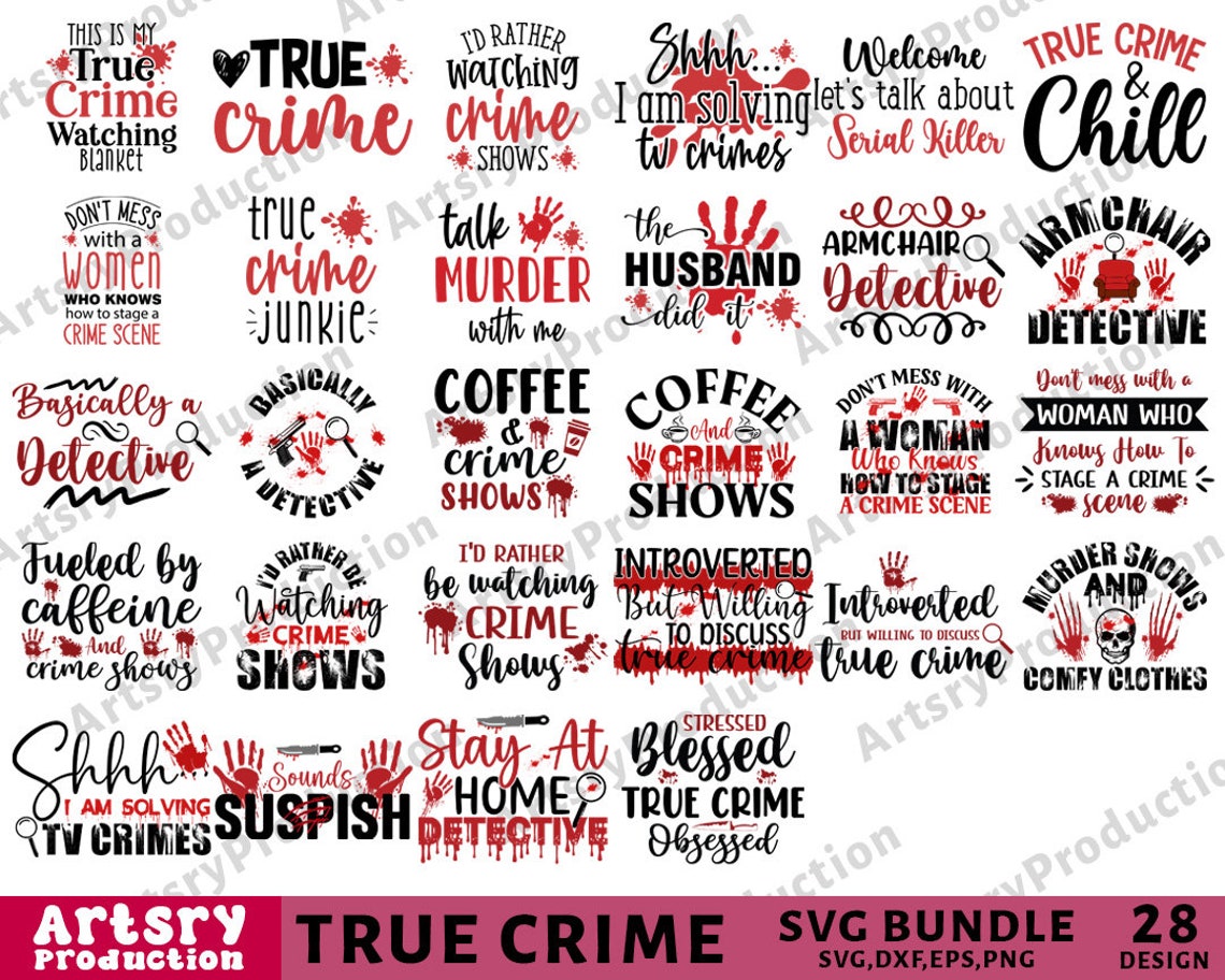 True Crime Sublimation Bundle, True Crime Bundle, Mystery Png, Crime ...