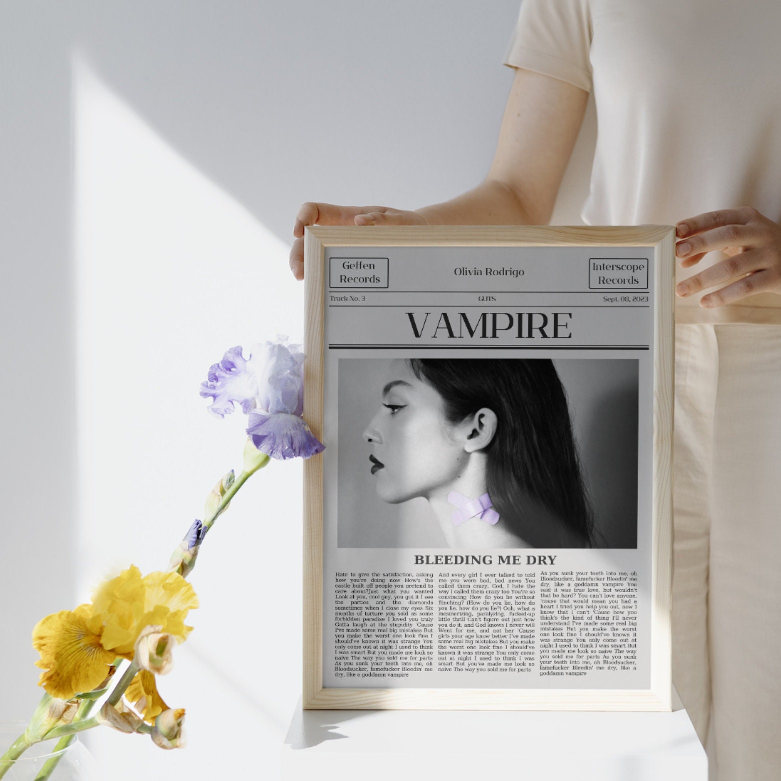 Olivia Rodrigo Poster - GUTS Poster - OliviaRodrigo - Vampire Newspaper ...