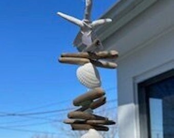 Sea Glass and Shell Chime Sun Catcher - Etsy