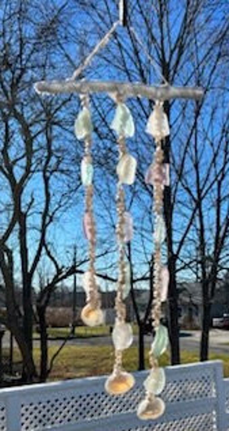 Sea Glass and Shell Chime Sun Catcher - Etsy