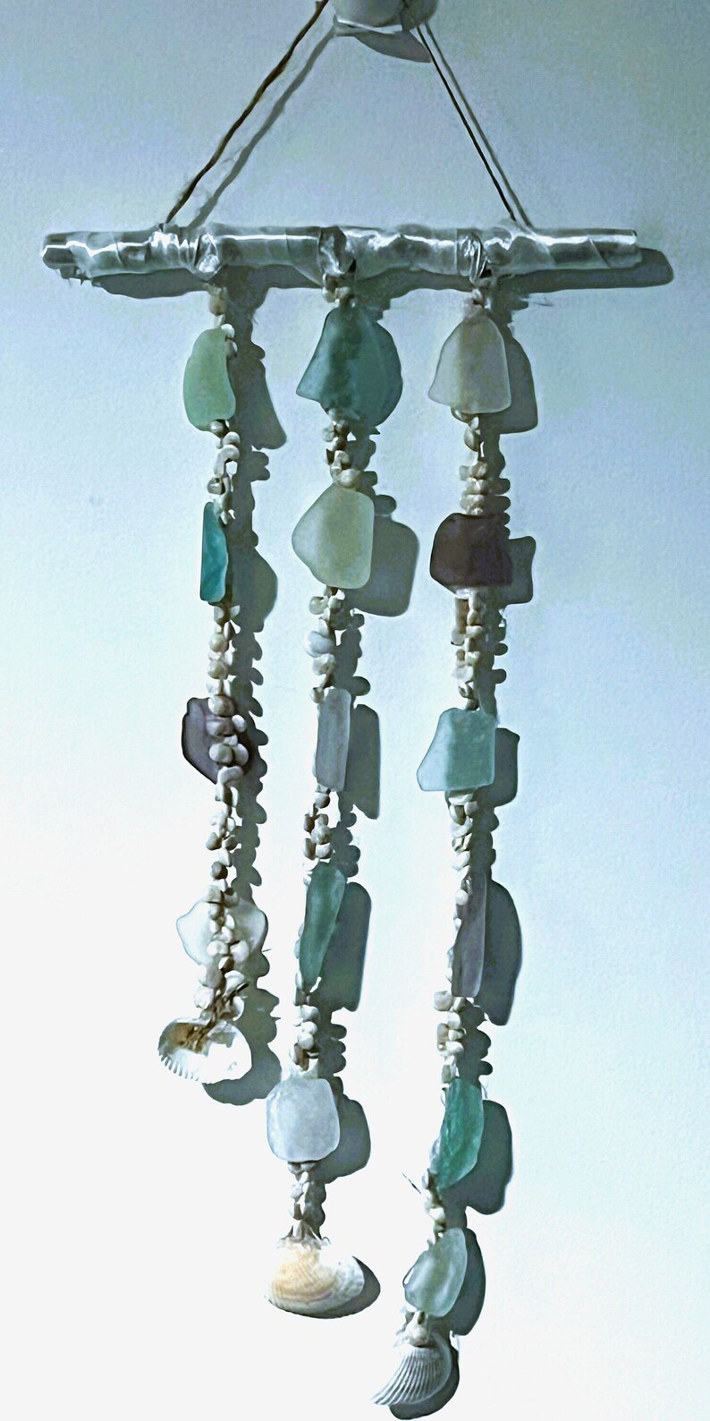 Sea Glass and Shell Chime Sun Catcher - Etsy