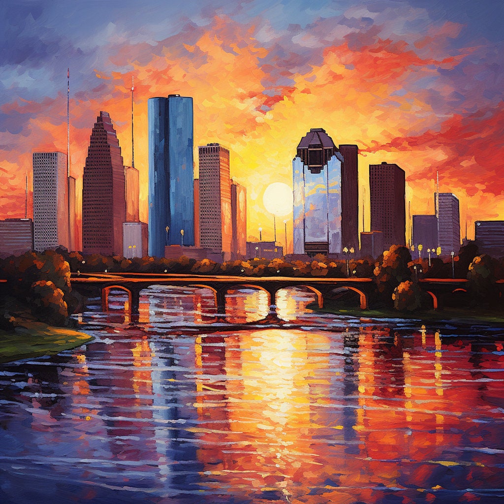 Houston Skyline - Acrylic - Etsy