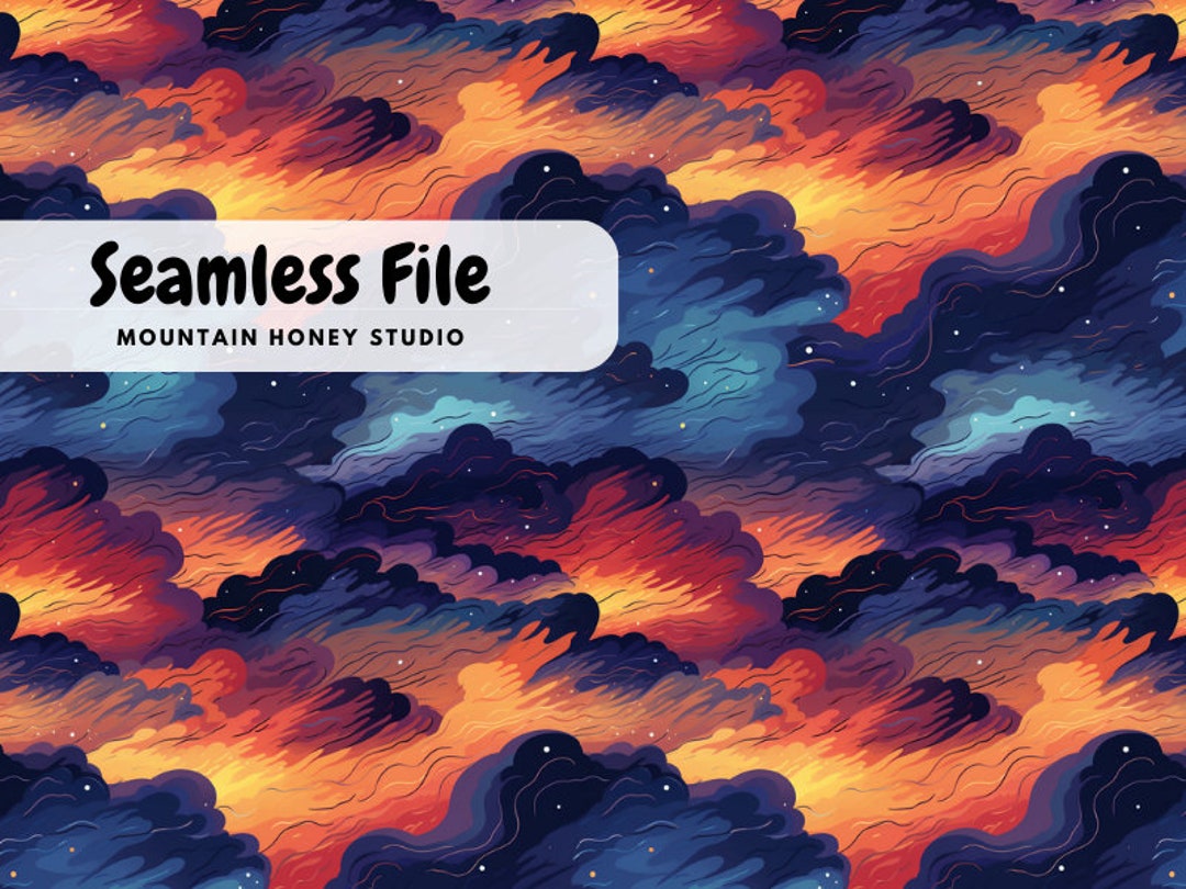 Fiery Rainstorm Digital Seamless Pattern File - Etsy