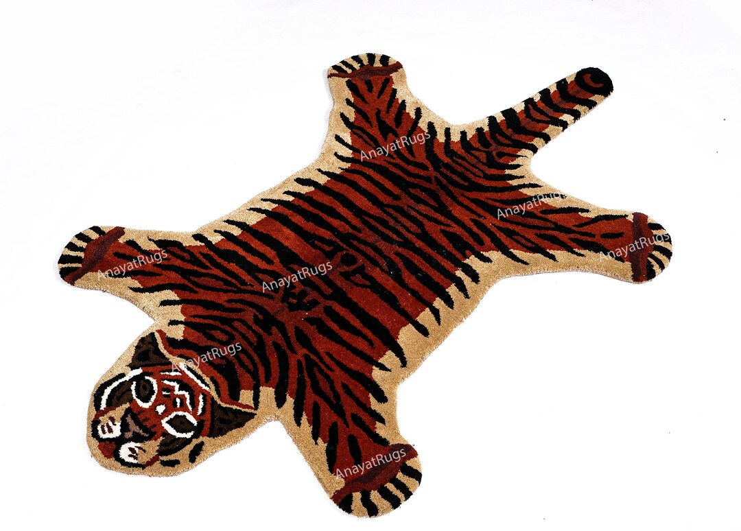 Tiger Rug Tiger Mat Animal Art Gift for Kids Kids Room Decor - Etsy