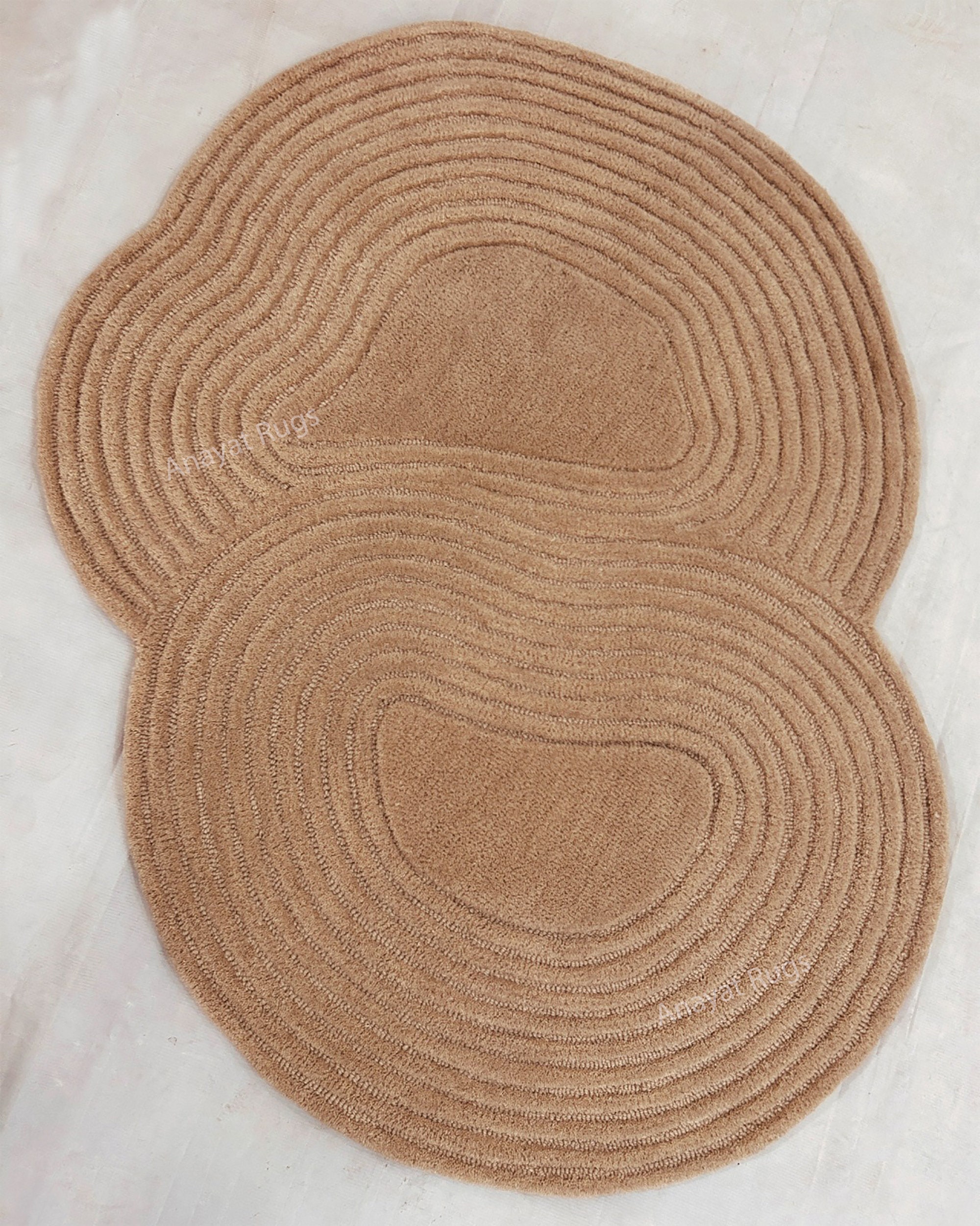 Tufted Irregular Shaped Custom Rug 100% Wool Handmade Area Rug Carpet ...