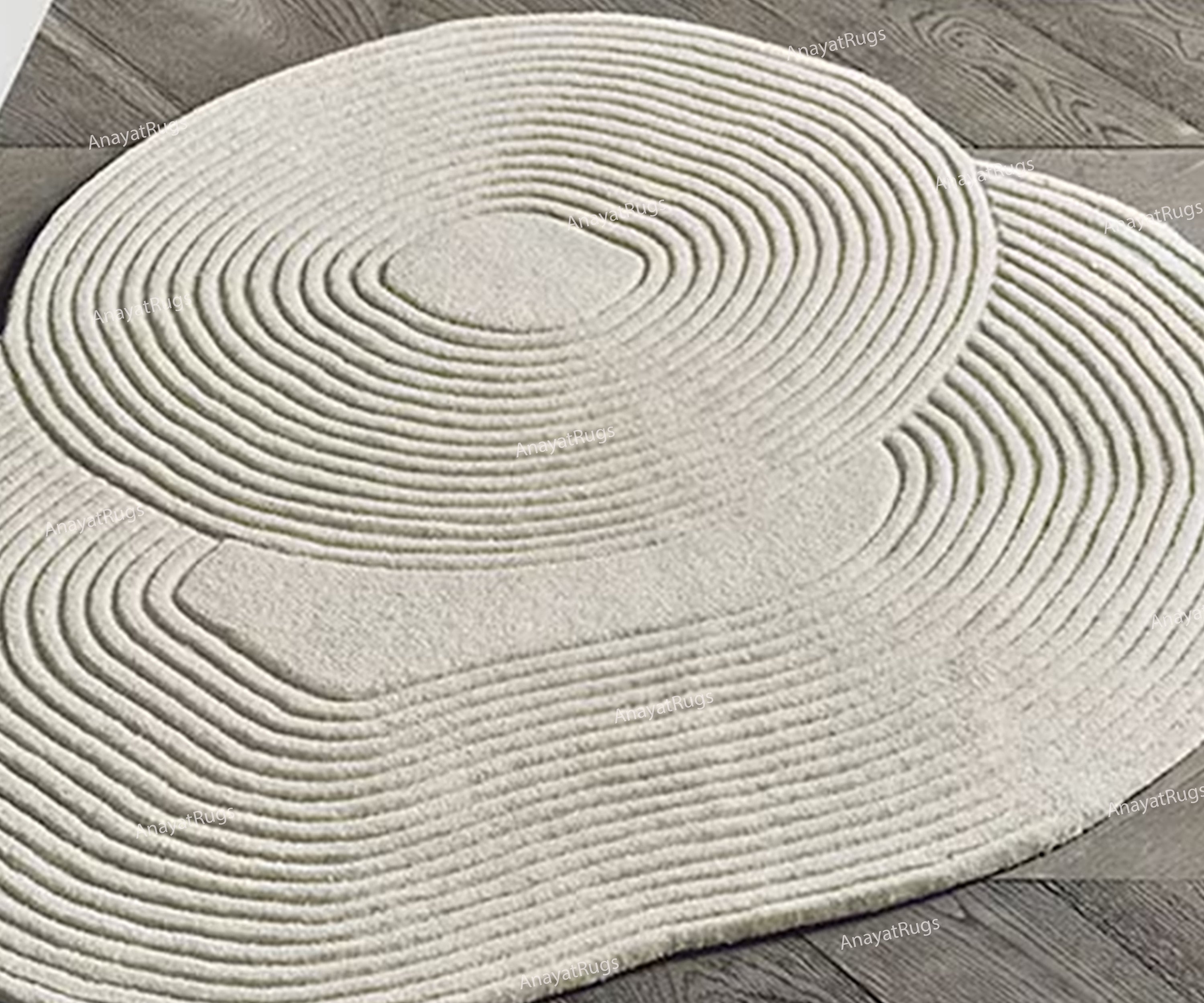 Hand Tufted Rug Irregular Shaped Rug Rugs for Living Room - Etsy