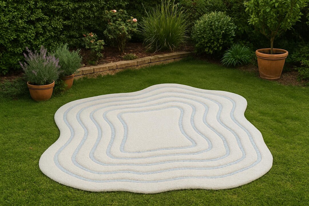 Hand Tufted Wool Rug, Irregular Shape, Custom Size - Etsy