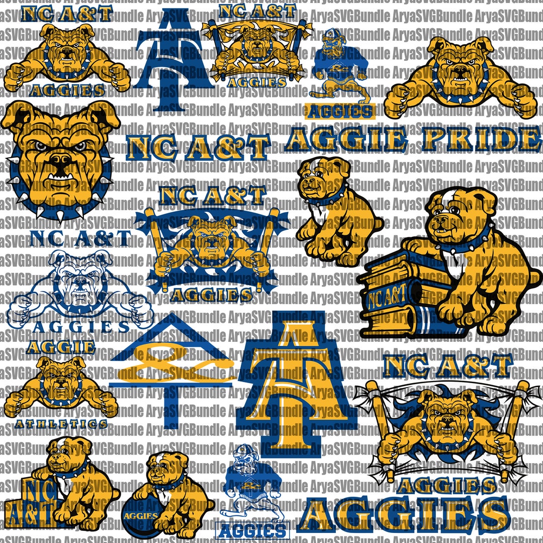 North Carolina SVG, A&T Aggies SVG, University, College, Football Mom ...