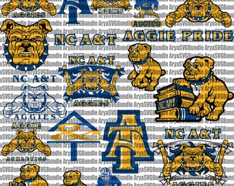 Custom Order 45 North Carolina SVG, A&T Aggies SVG, University, College ...