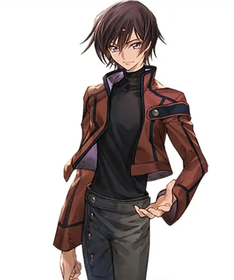 Mens Code Geass Anime Cosplay Costume Lelouch Lamperouge Brown Jacket ...