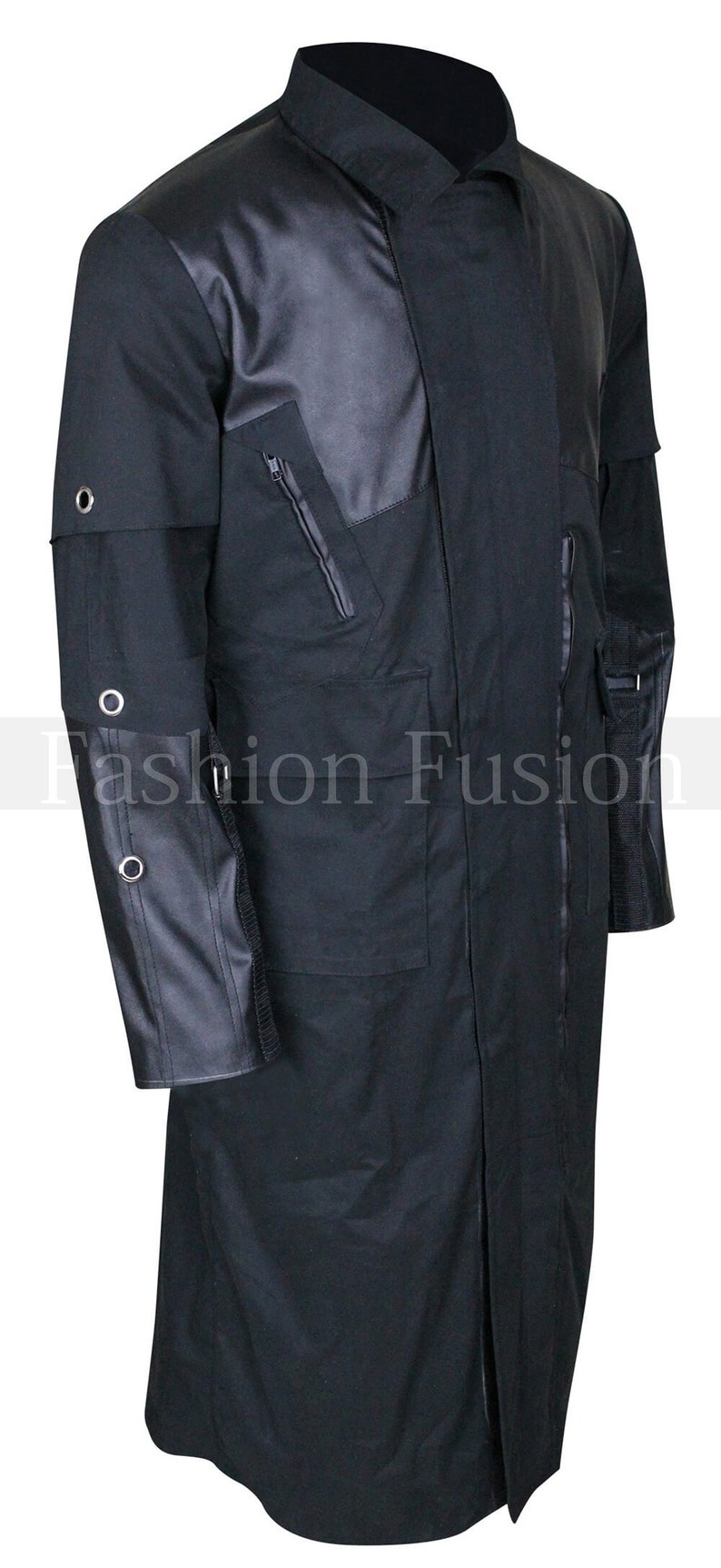 Mens Handmade Adam Jensen Deus Ex Human Revolution Classic Cotton and ...