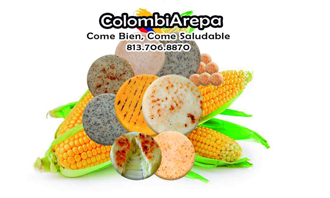 Colombian Arepa: Traditional White and Yellow, Cheese Arepa, Special ...