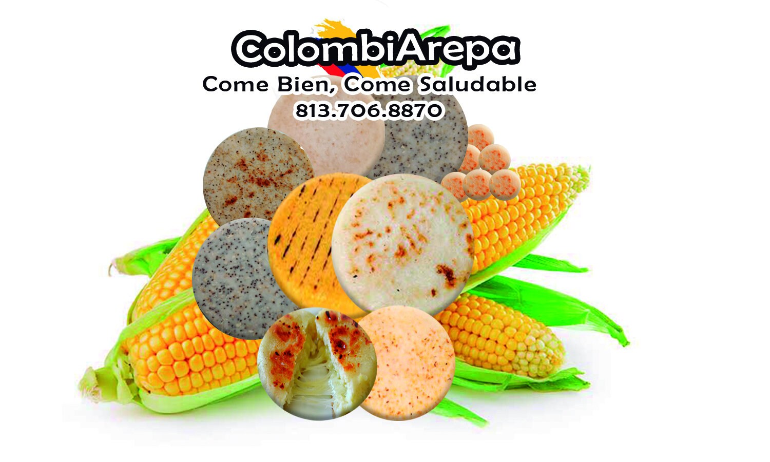 Colombian Arepa: Traditional White and Yellow, Cheese Arepa, Special ...