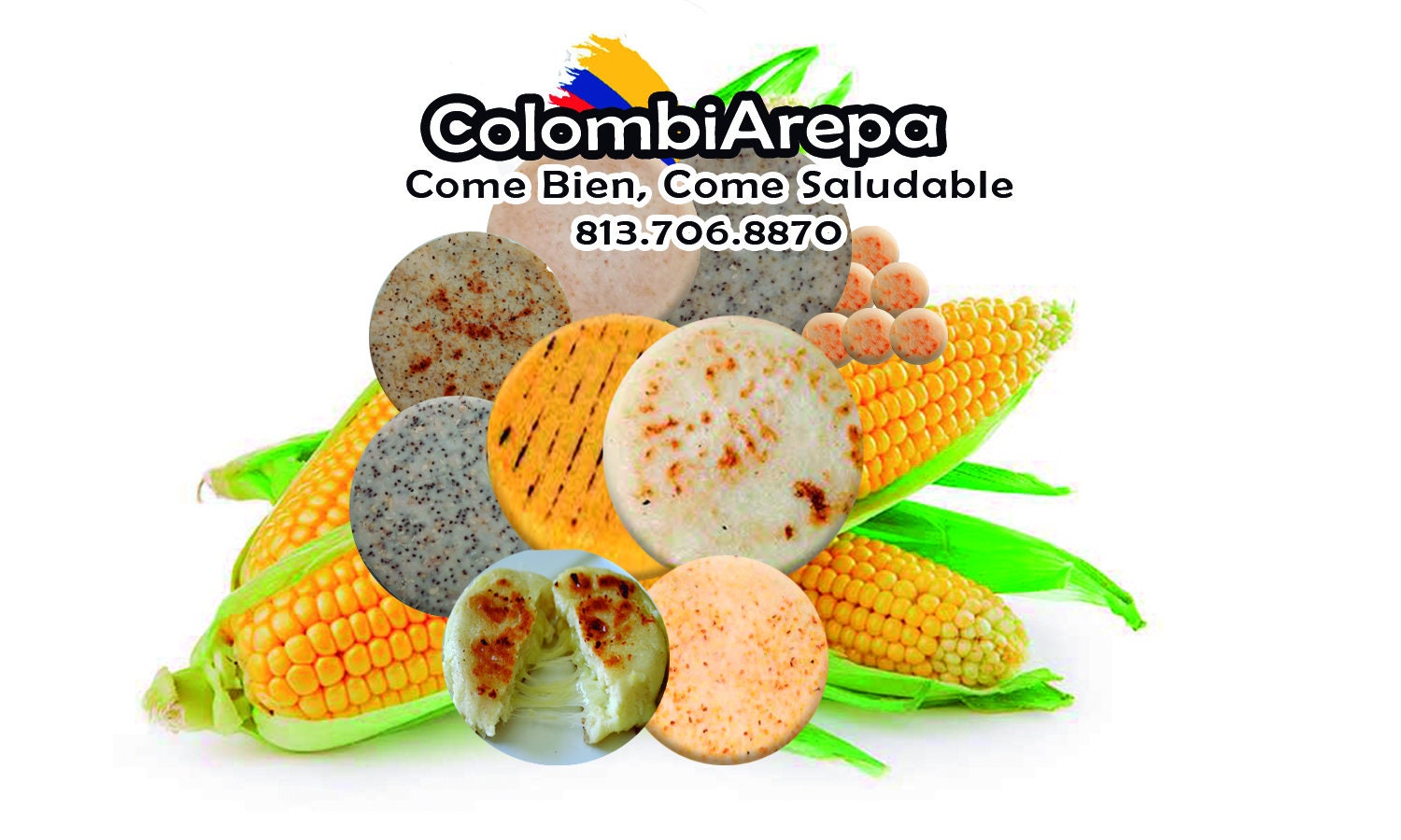Colombian Arepa: Traditional White and Yellow, Cheese Arepa, Special ...