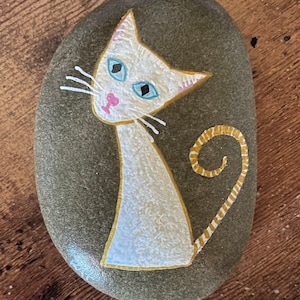 Pierre the Cat, Orange and White Cat, Kitty, Gift, Hand Painted Rock ...
