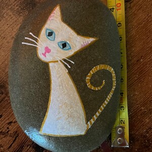 Pierre the Cat, Orange and White Cat, Kitty, Gift, Hand Painted Rock ...