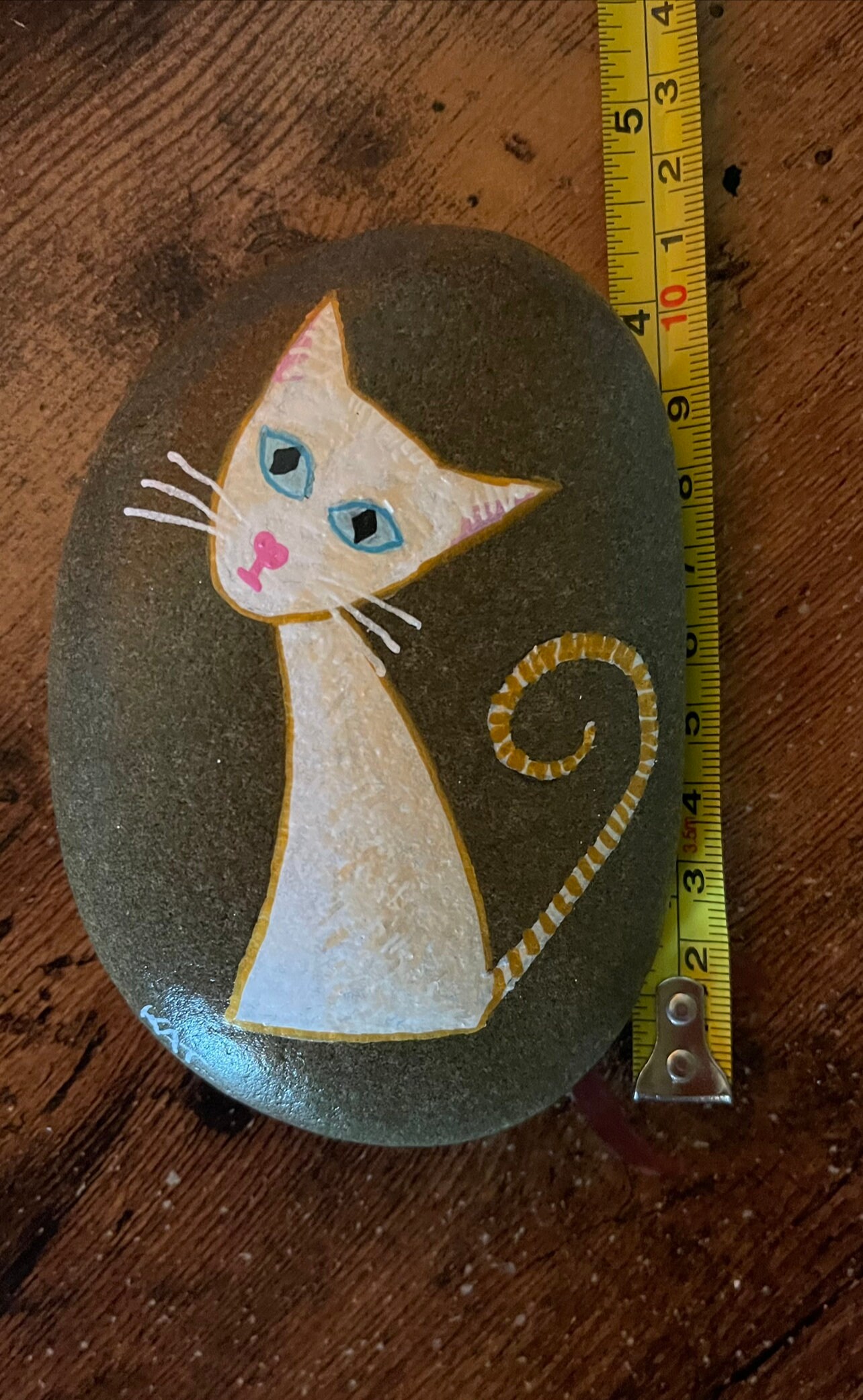 Pierre the Cat, Orange and White Cat, Kitty, Gift, Hand Painted Rock ...