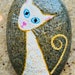 Pierre the Cat, Orange and White Cat, Kitty, Gift, Hand Painted Rock ...