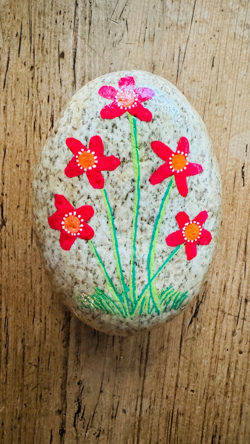 Beautiful Spring Flowers With Lavender Flowers on Back of Hand-painted ...