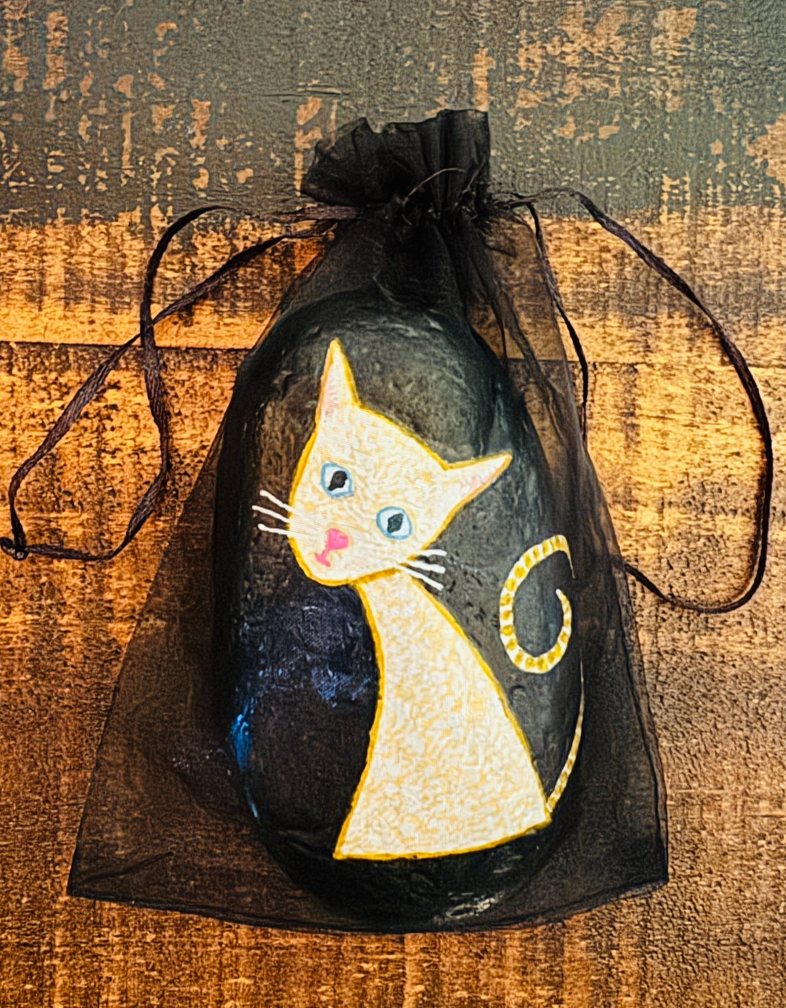 Pierre the Cat, Orange and White Cat, Kitty, Gift, Hand Painted Rock ...