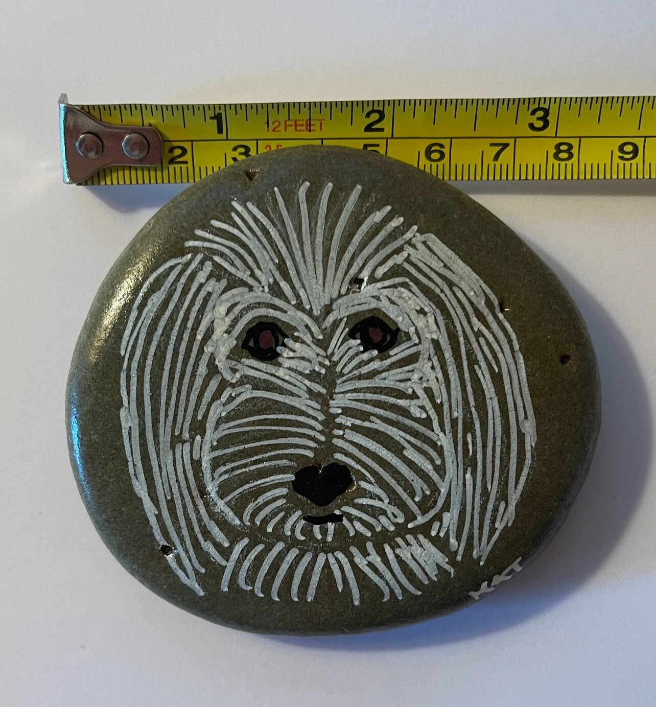 Doodle Sketch, Hand Painted Rocks, Goldendoodle, Dog, Pup.garden, Gifts ...