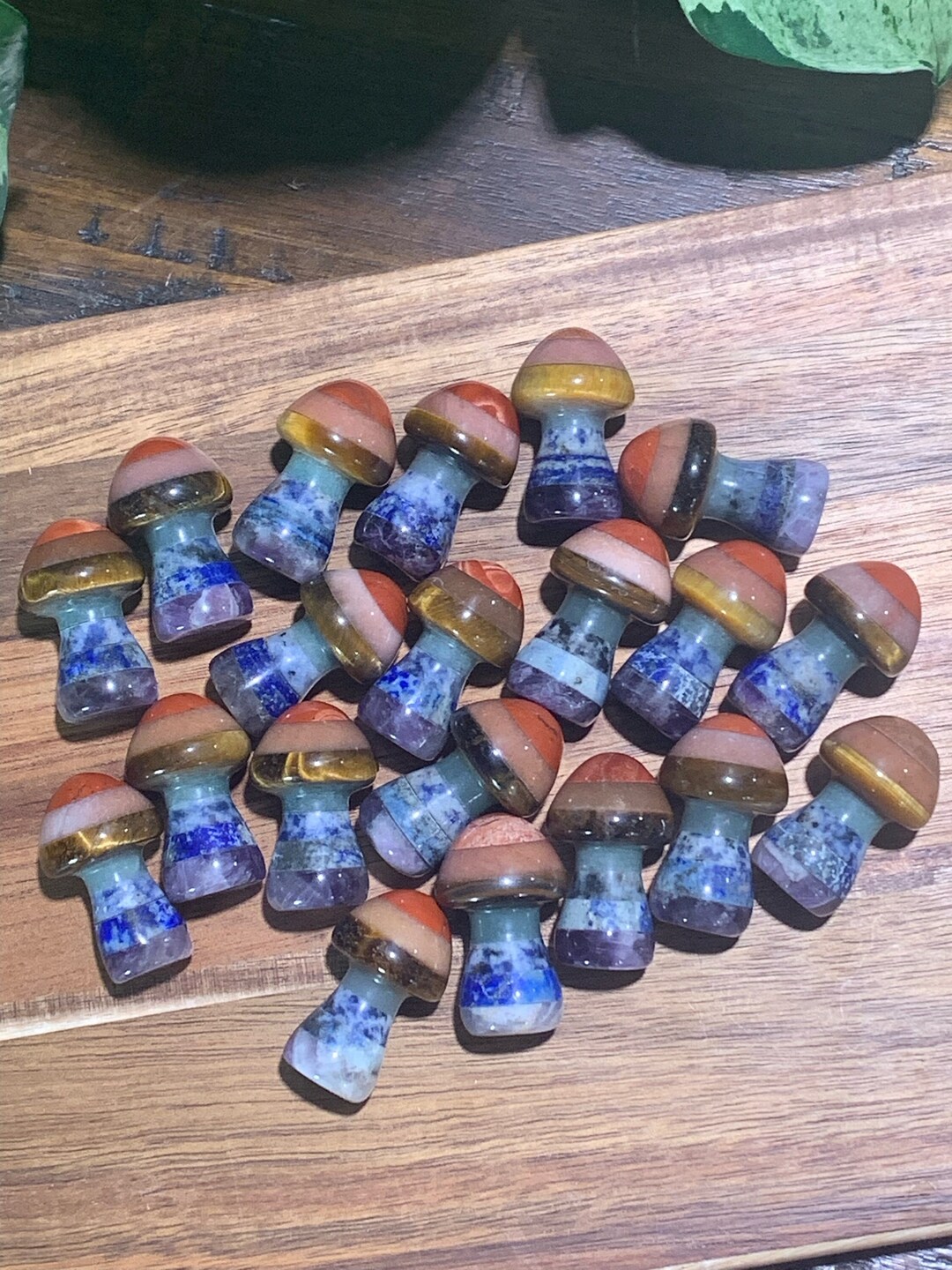 Crystal Chakra Mushroom, Layered Crystals, Chakra Crystals, Mushroom ...