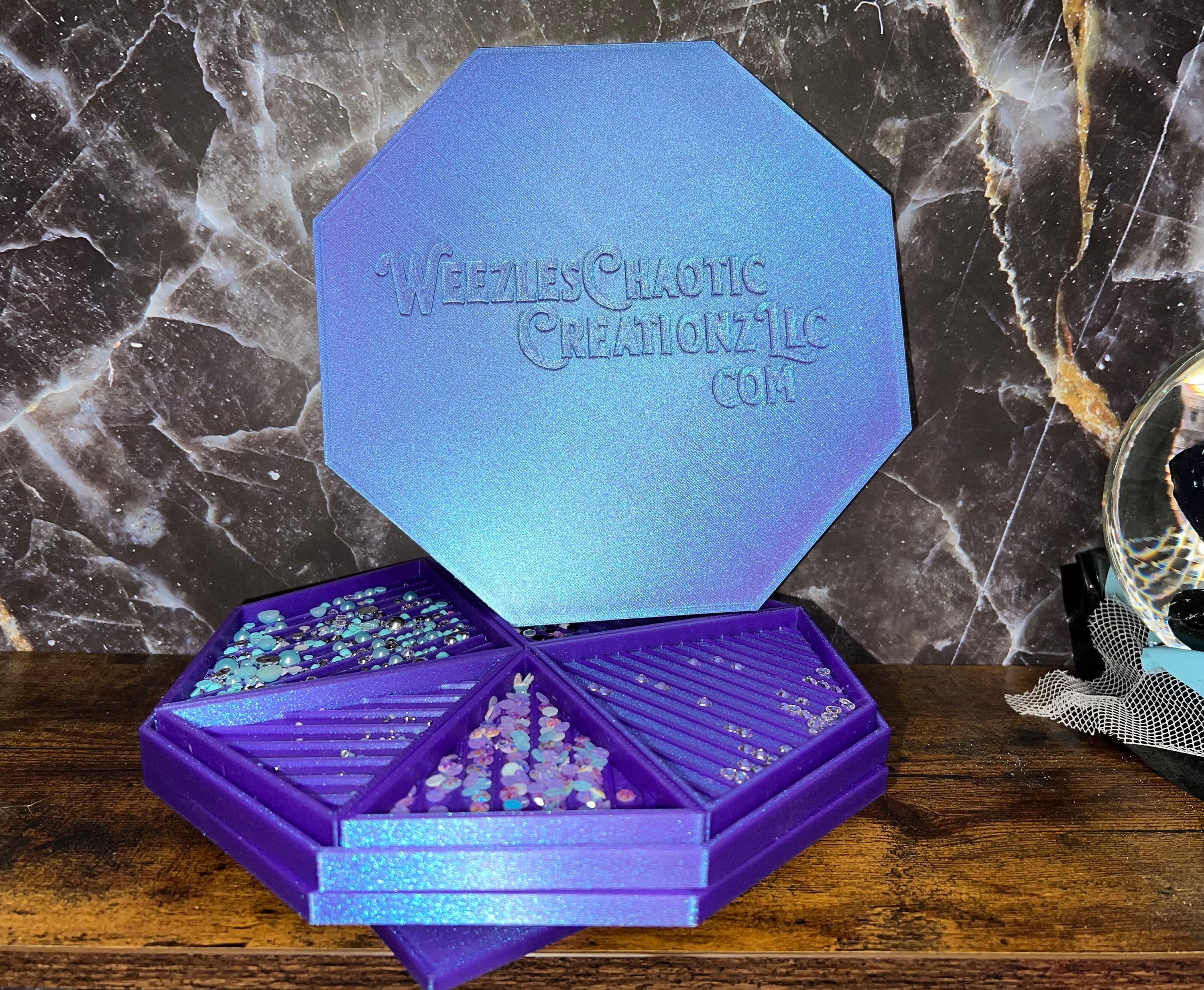 Super Octagon Rhinestone Flipper Trays PLEASE Read Description ...