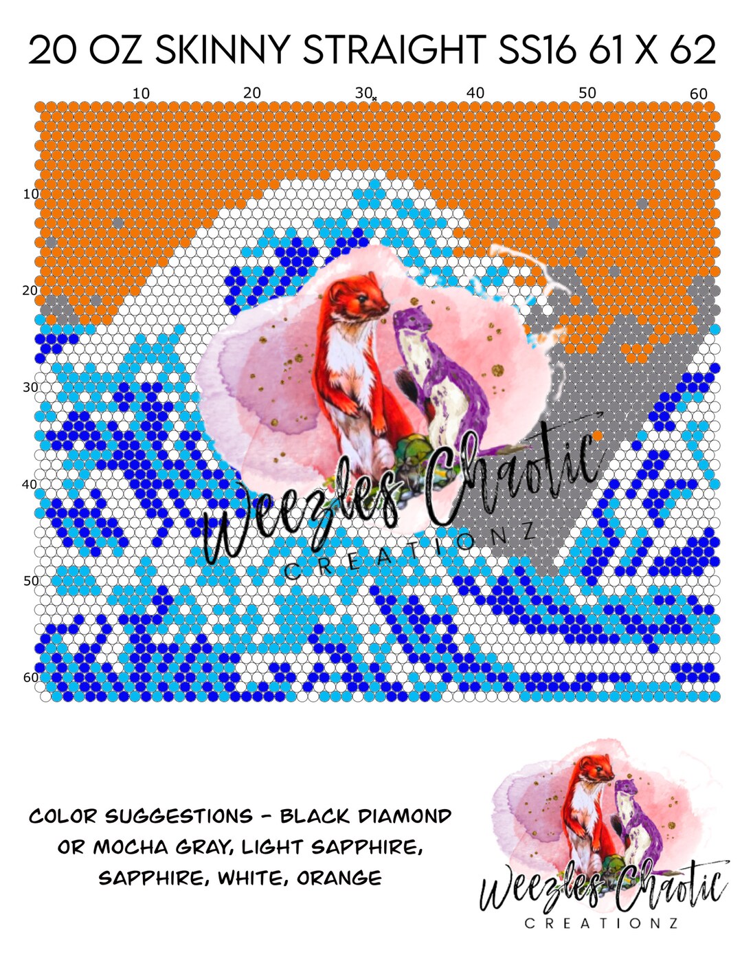 4 Mm Ocean Waves Rhinestone Template - Etsy