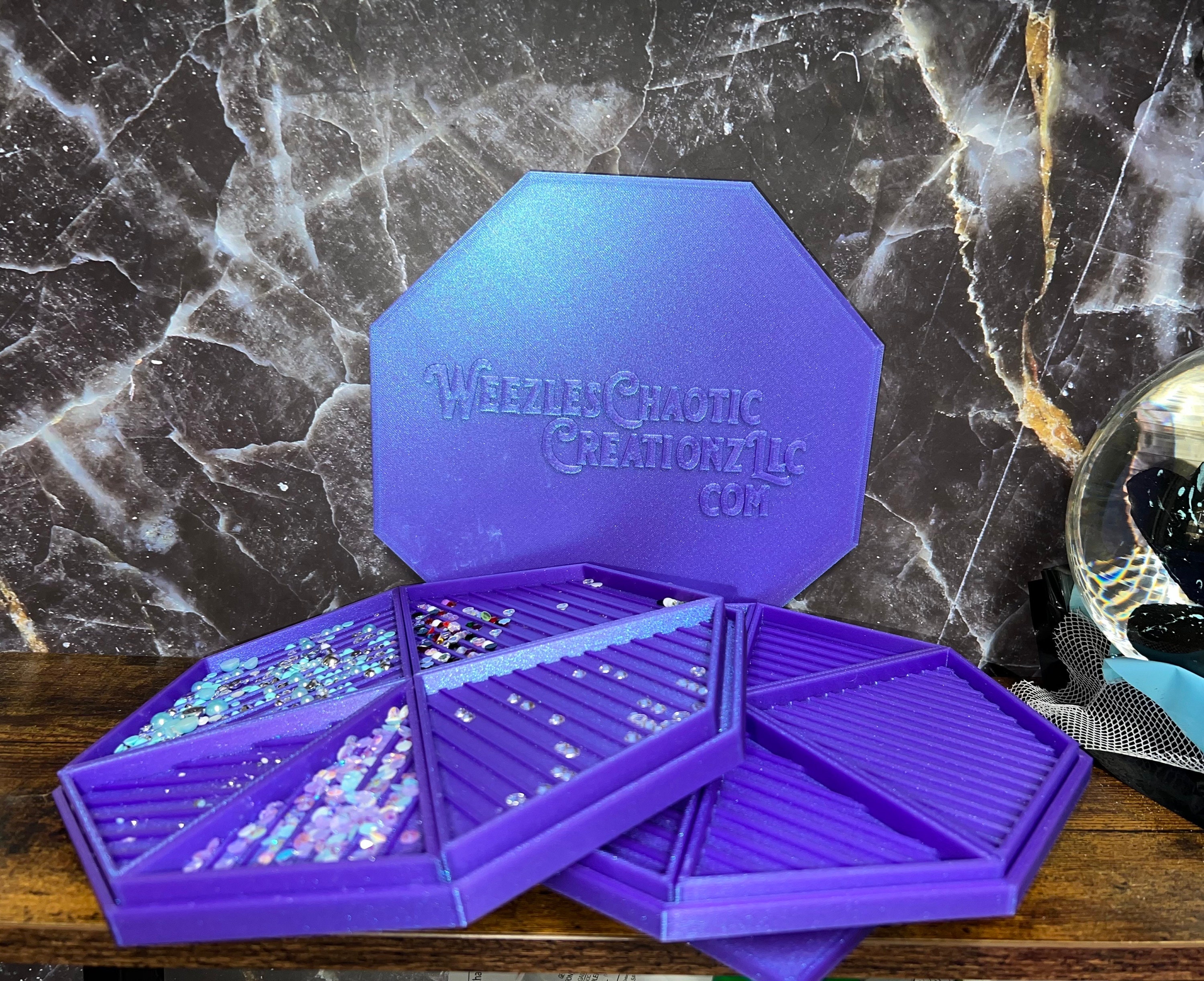 Super Octagon Rhinestone Flipper Trays PLEASE Read Description ...
