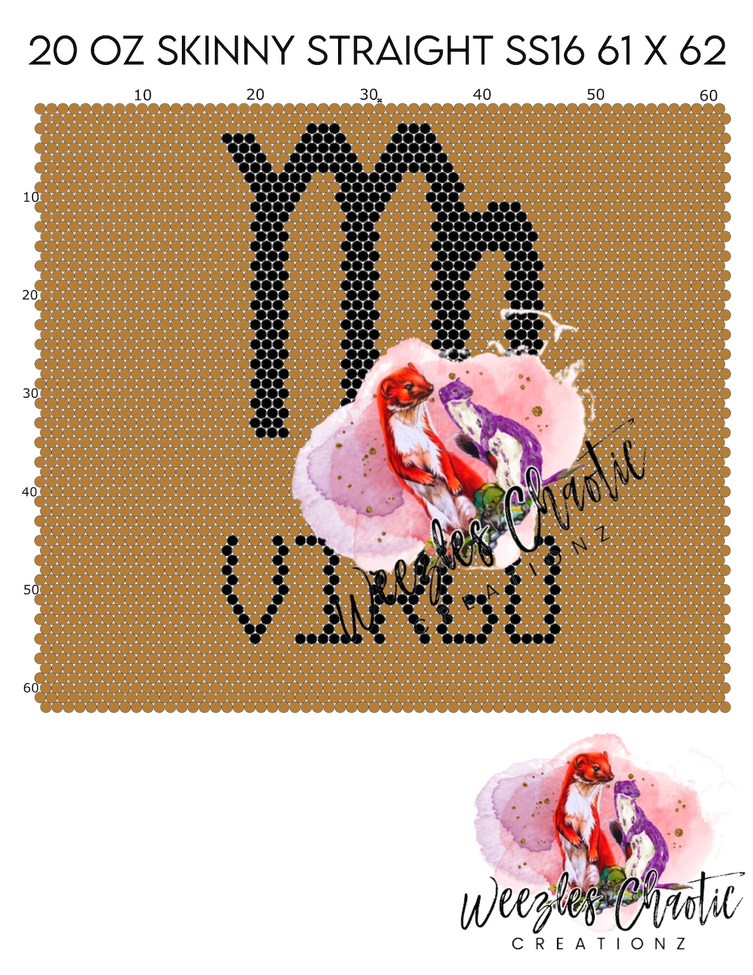 4 Mm Zodiac Virgo Rhinestone Template - Etsy