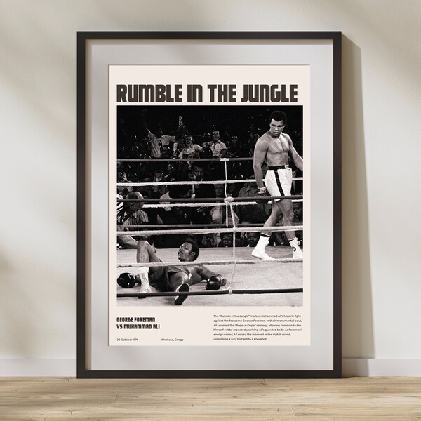 Rumble In The Jungle Poster Etsy Rumble In The Jungle Poster Etsy