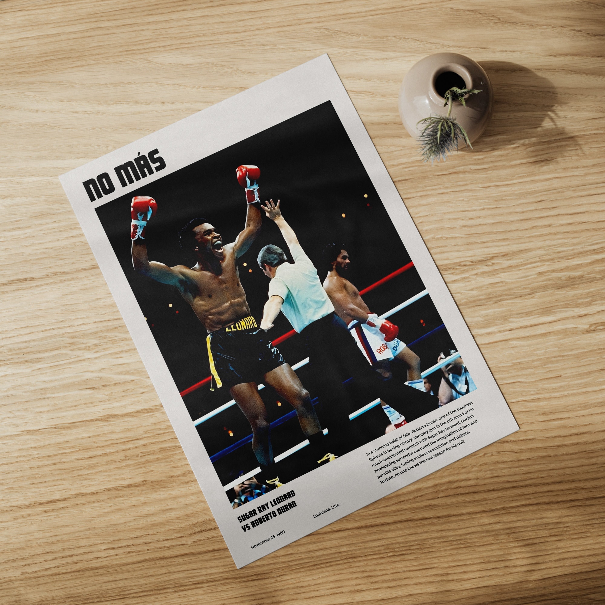 No Màs | Sugar Ray Leonard Vs. Roberto Durán | November 25, 1980 ...