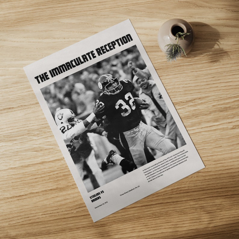 The Immaculate Reception | Franco Harris | Pittsburgh Steelers Vs ...