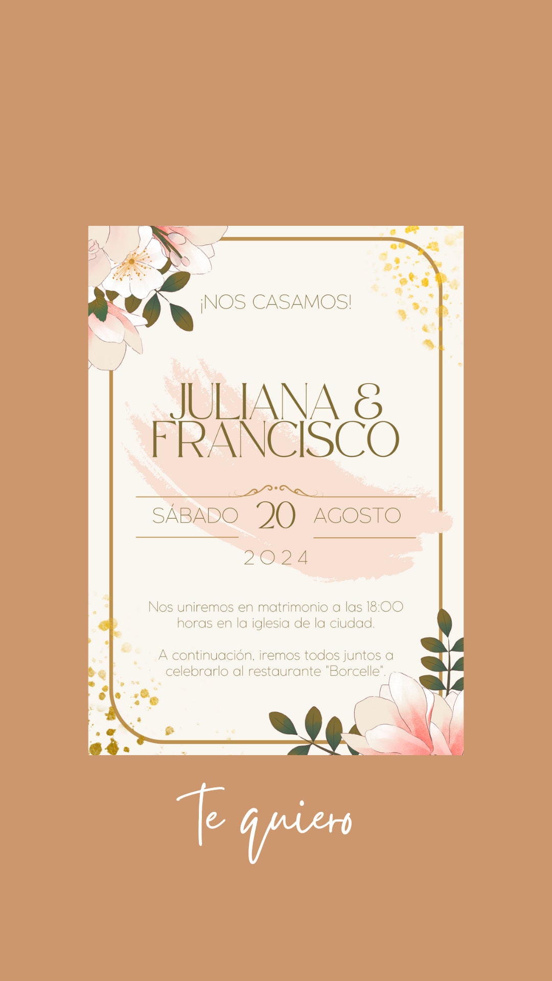 Exquisita Invitation De Boda Animada, Personalizada - Etsy